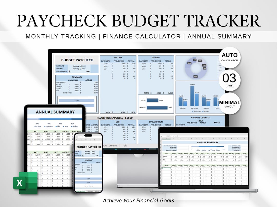 Paycheck Budget Spreadsheet Excel Template Budget by Paycheck ...