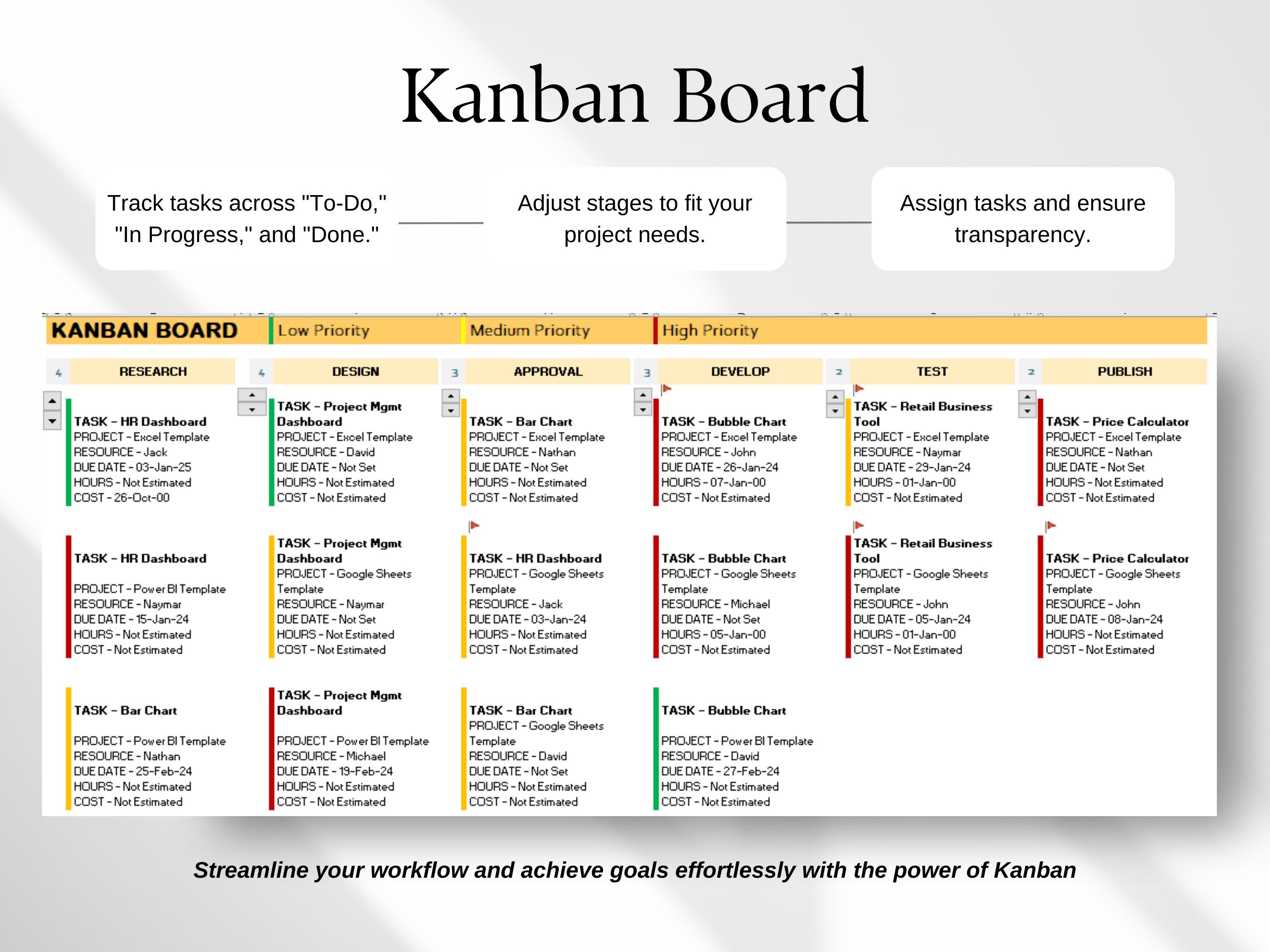 Kanban Excel Sheet Kanban Board Excel Kanban Board Kanban Task Tracker ...