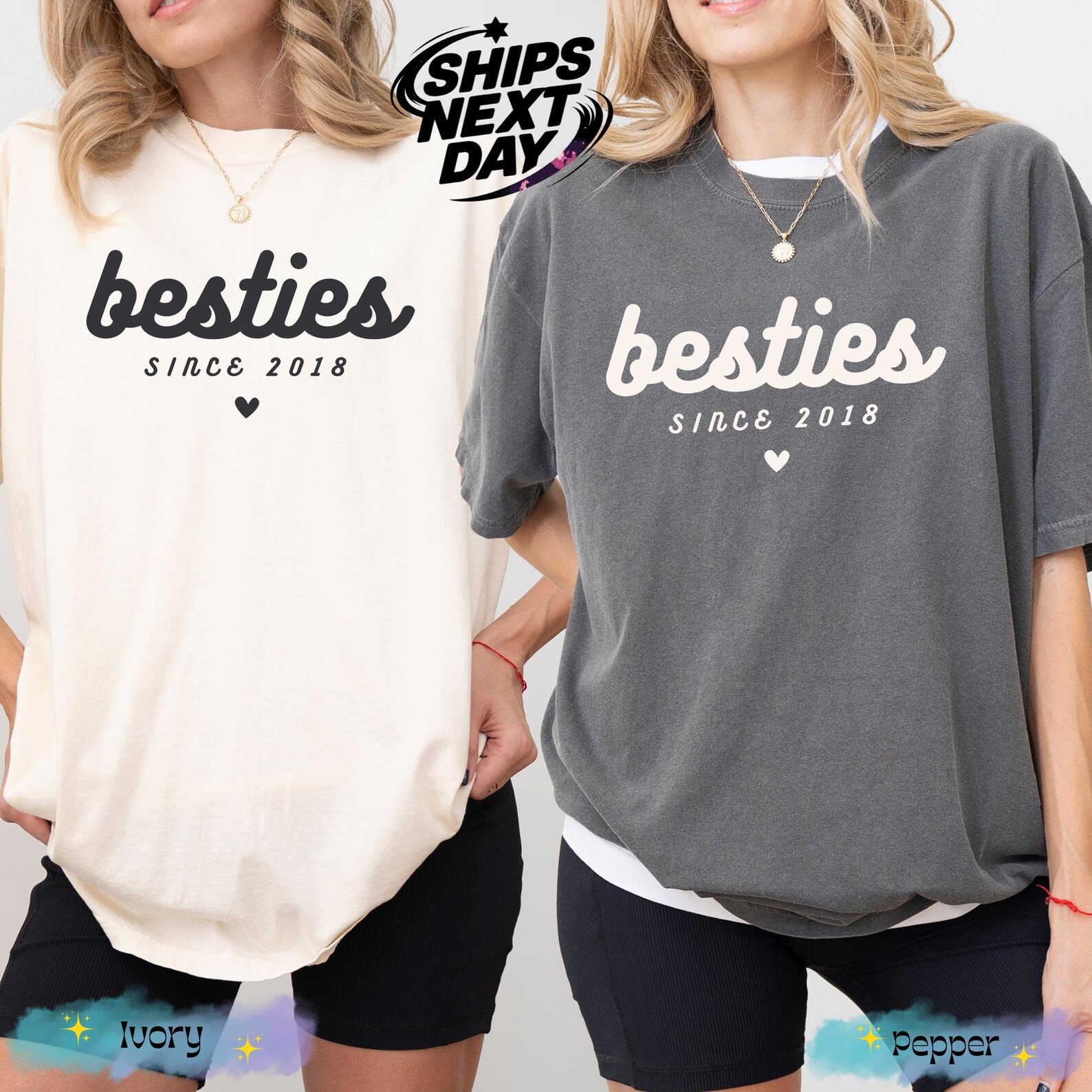 Personalized Best Friends Shirt, Custom BFF T-shirt, Matching Besties ...