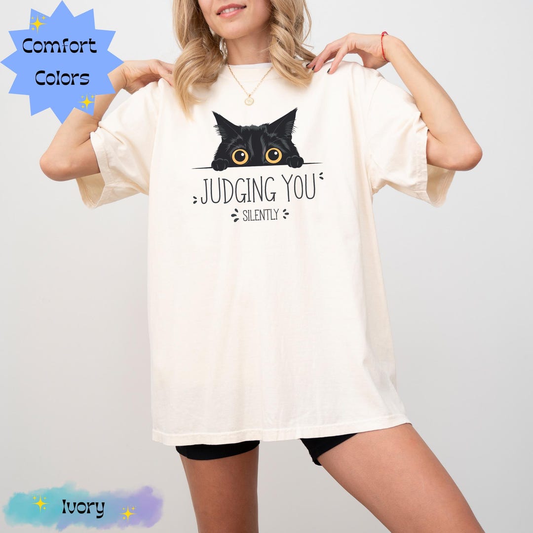Judging You Silently Cat Shirt, Cat Judging You T-shirt, Funny Cat ...