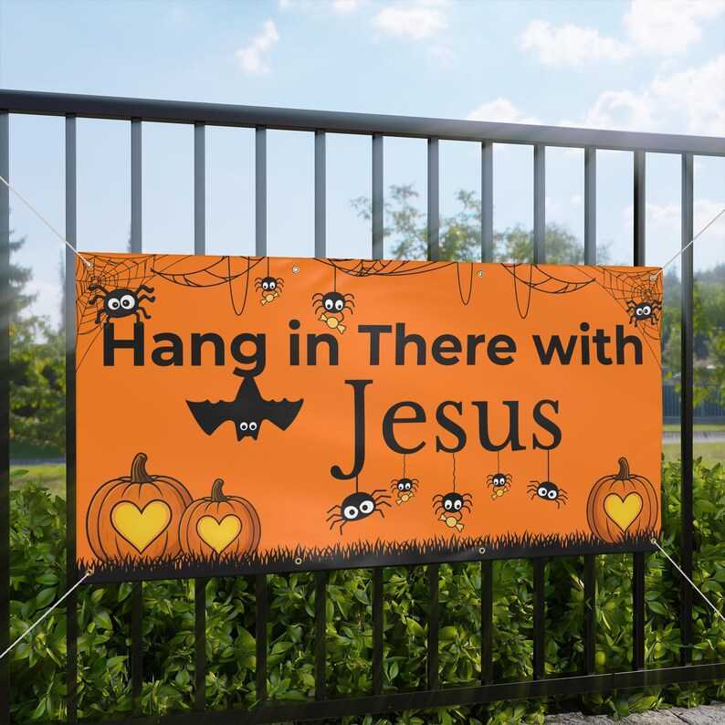 Trunk or Treat Happy Halloween Banner, Christian Banner, Christian Fall ...