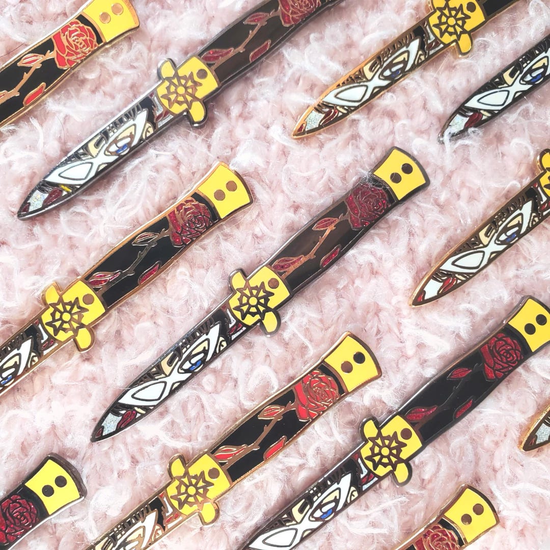 Masked Switchblade Knife Pin - Etsy