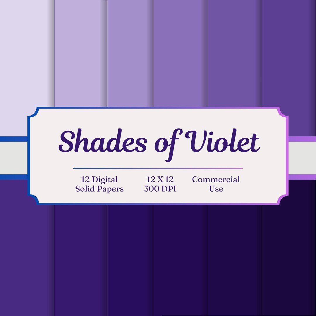 Shades of Violet Purple Solids Paper Pack, Digital Background ...