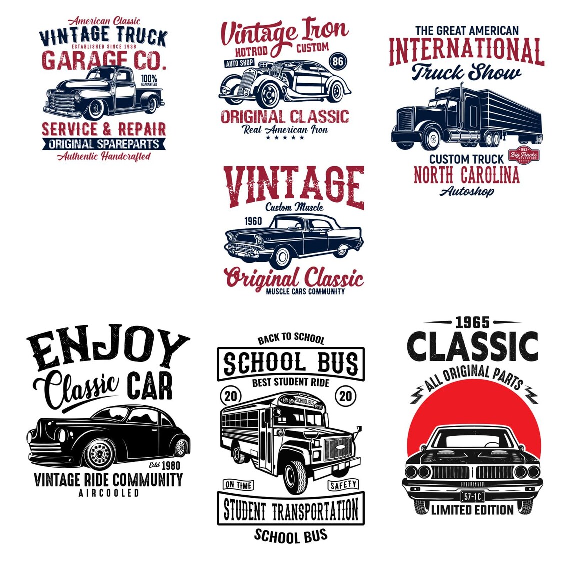 25 Trucker PNG Bundle, Sublimation-ready Designs, Pickup Truck & Heavy ...