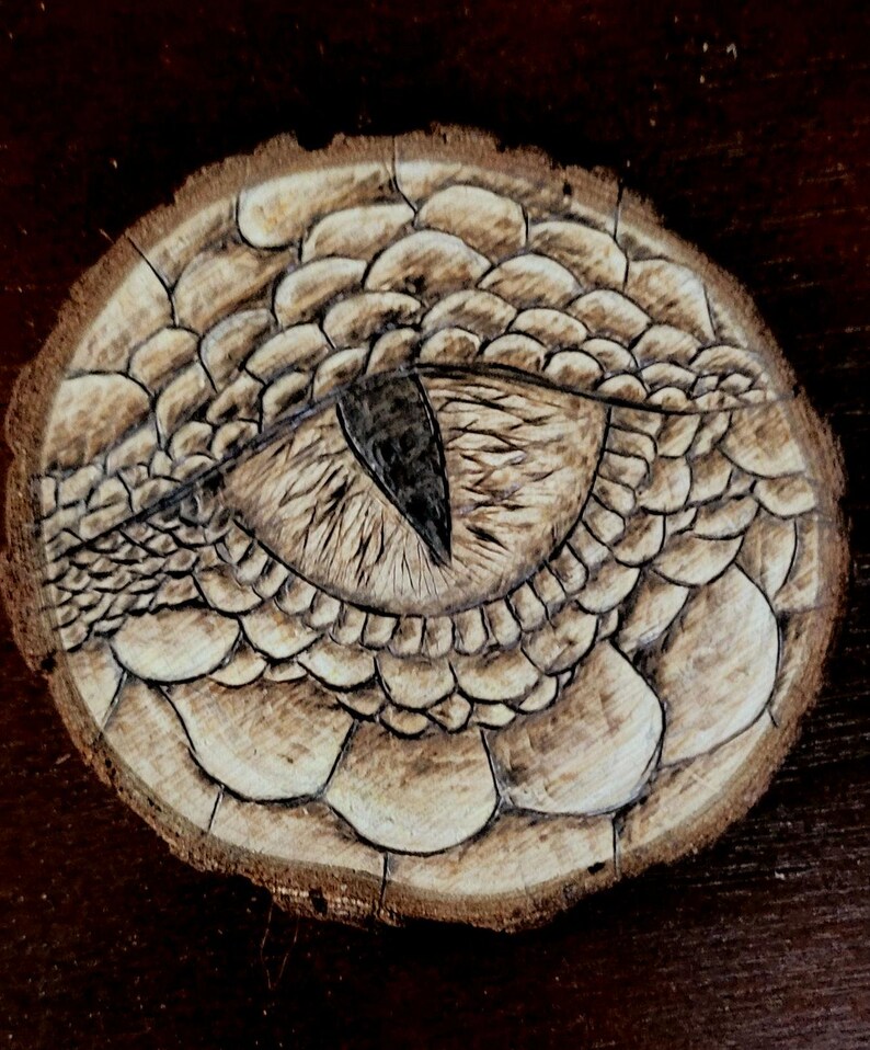Hand Made Dragon Wood Burning Coasters - Etsy