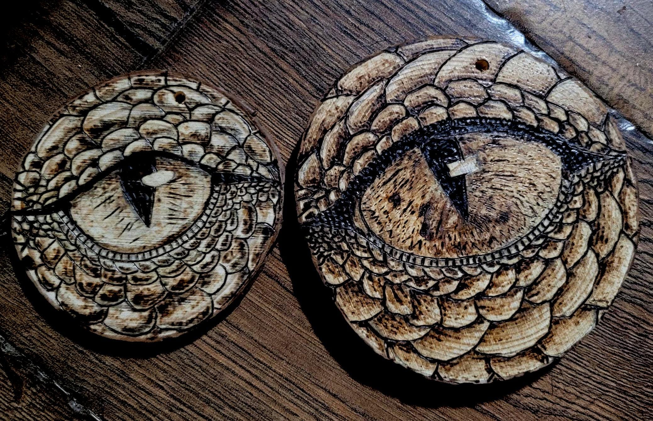 Hand Made Dragon Wood Burning Coasters - Etsy