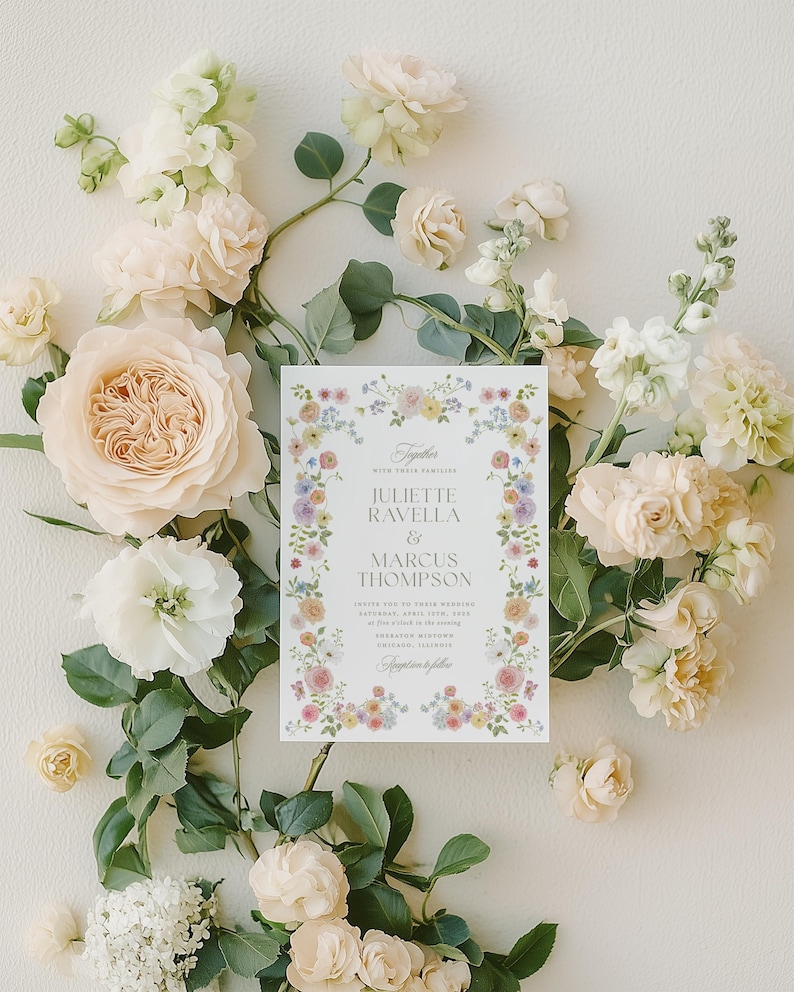 Wedding Guest Book Sign | Floral Reception Table Sign Printable ...