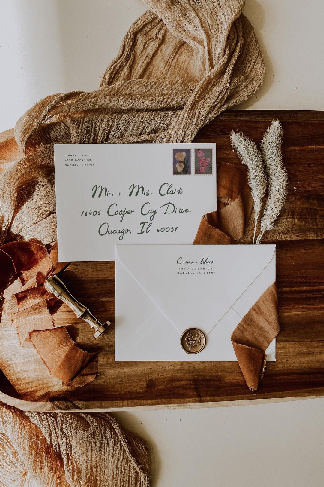 Hand Drawn Envelope Template, Printable Wedding Envelope Address ...