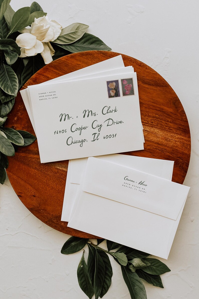 Hand Drawn Envelope Template, Printable Wedding Envelope Address ...
