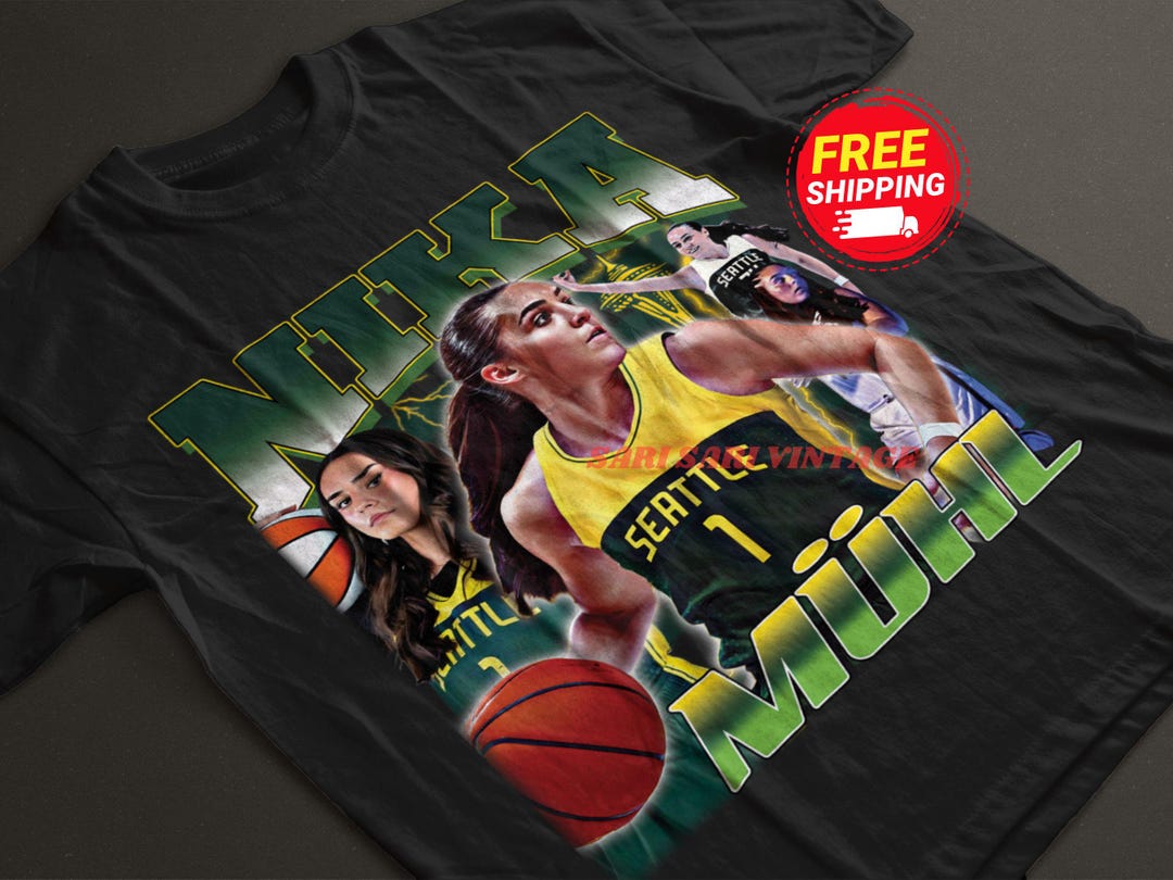 Nika Muhl Shirt Seattle Vintage Nika Muhl Graphic Tee 90s Style T-shirt ...