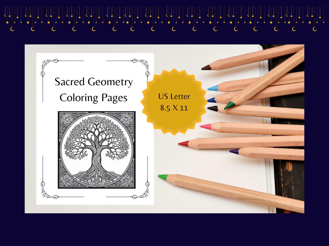 Printable Sacred Geometry Coloring Pages, Mandala Coloring Pages - Etsy