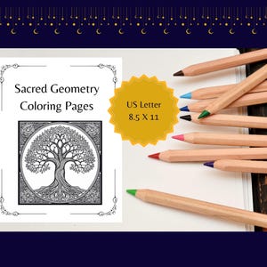 Printable Sacred Geometry Coloring Pages, Mandala Coloring Pages - Etsy