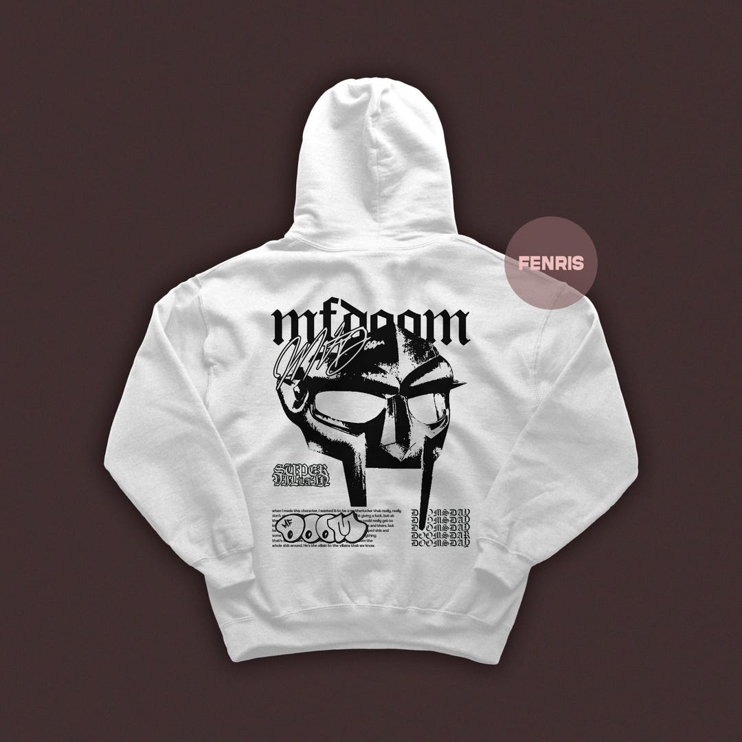 Premium MF Doom Hoodie Madvillainy Album Hoodie All Caps Single MF Doom ...