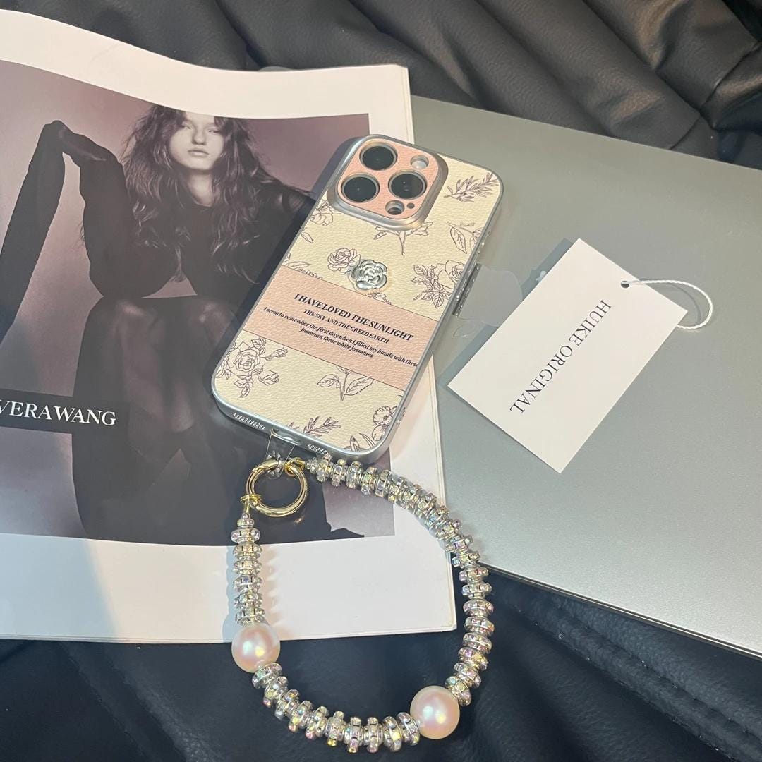 Handmade Wristband Phone Case With Pearl Accessories, a Phone Case ...