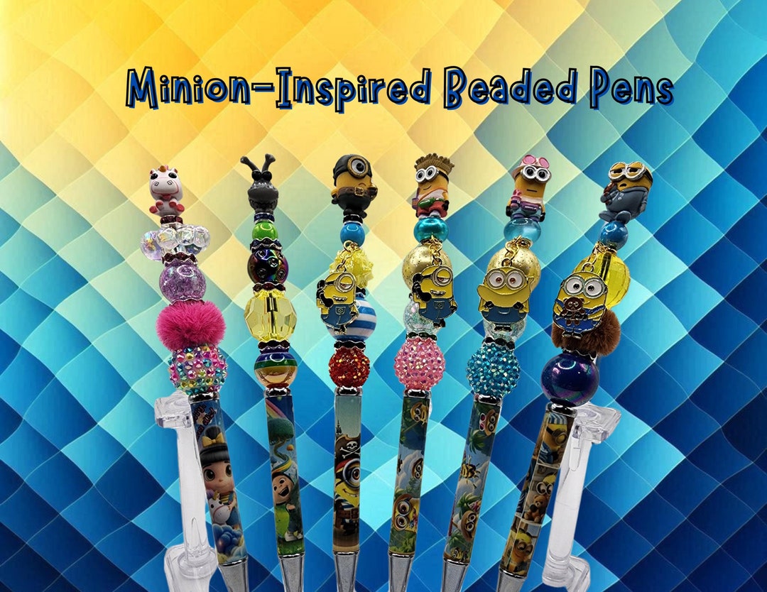 Novelty Beaded Pens Minion Inspired Beaded Pens - Etsy