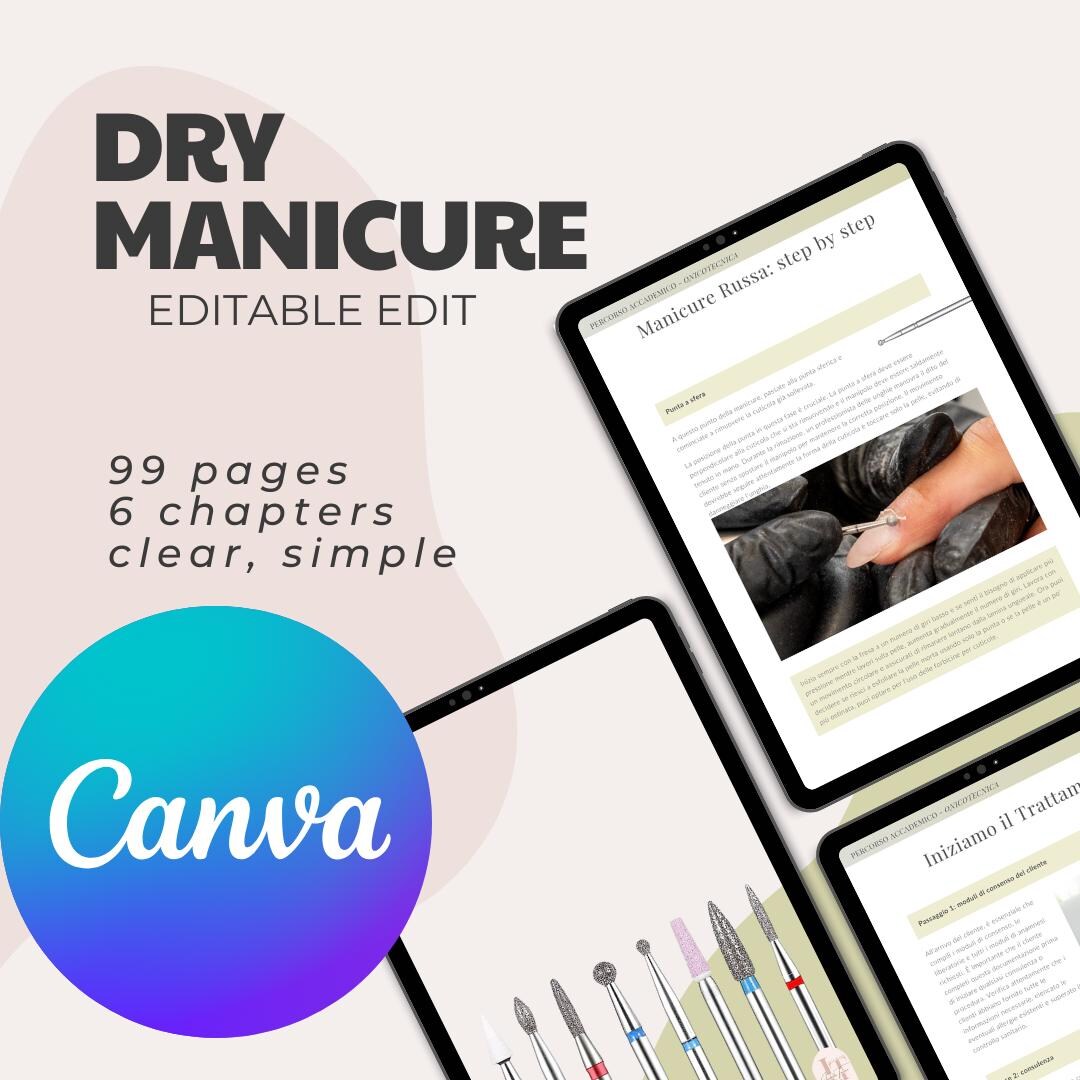 Customizable Dry Manicure Manual: Complete Course for Beauticians and ...