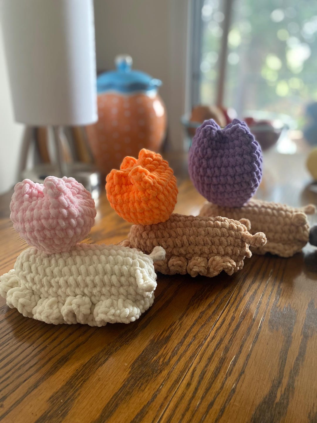 Crochet Tulip Snail | Crochet Flower Snail | Crocheted Tulip Snail ...