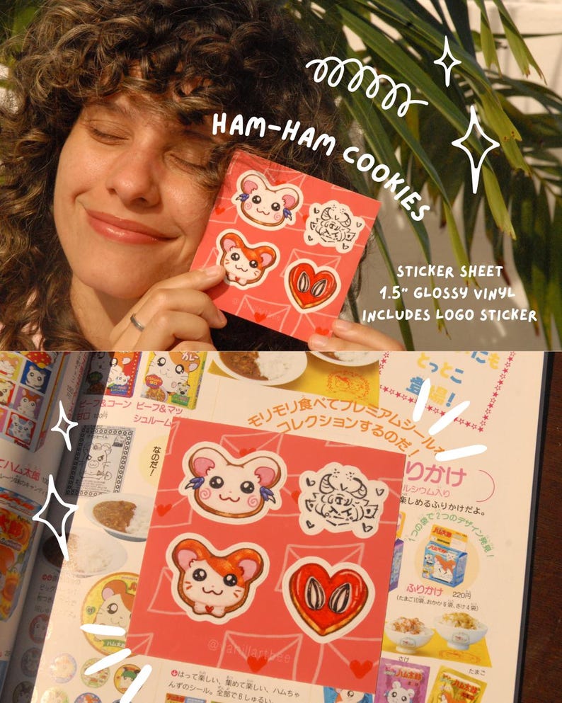 Hamtaro Ham-ham Heartbreak Stickers – Cookie Design Vinyl Sheet - Etsy
