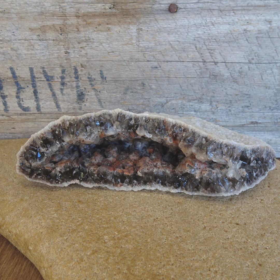 Large Smoky Quartz Crystal Geode Specimen, Ethically Sourced Australian ...