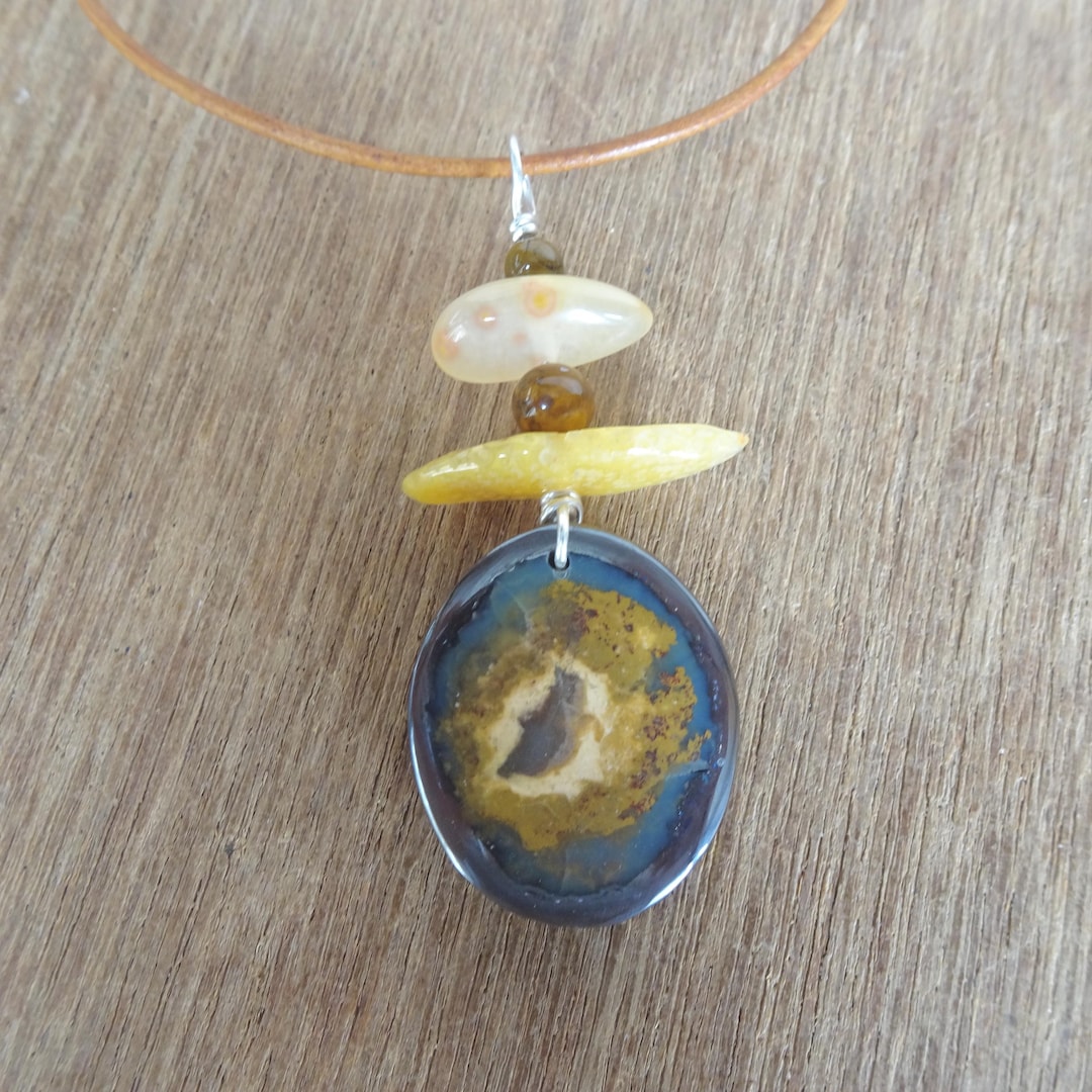 Earthy Yowah Nut Boulder Opal, Natural Shaped Agate, Mookaite Pendant ...