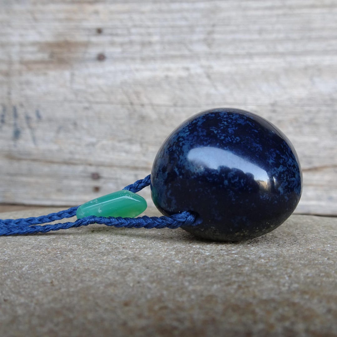 Vivianite Sphere, Chrysoprase Necklace Adjustable Length Gemstone ...