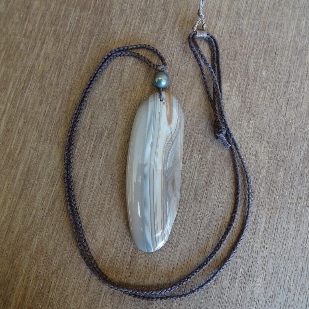 Super Long Australia Ribbon Stone, Pyrite Gemstone Necklace ...
