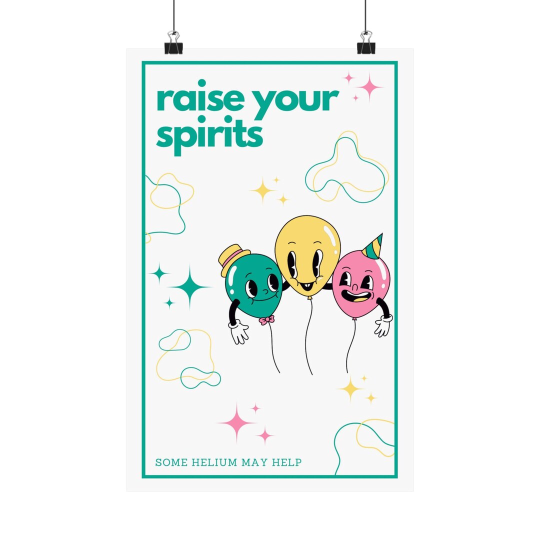 Cheerful Balloon Art Print, Fun Wall Decor, Kids Room Wall Art ...