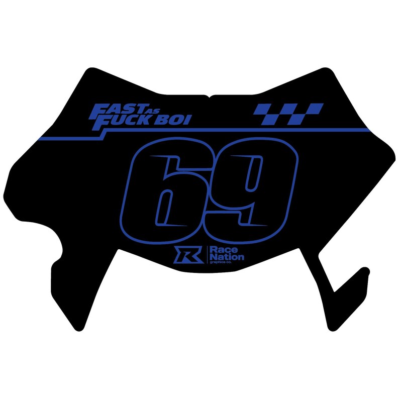 Surron Ultra Bee Front Number Plate Board Custom Sticker Graphic Thick ...