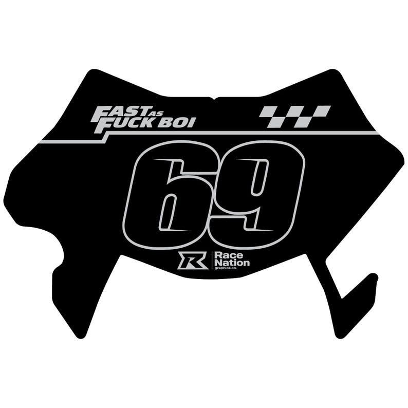 Surron Ultra Bee Front Number Plate Board Custom Sticker Graphic Thick ...