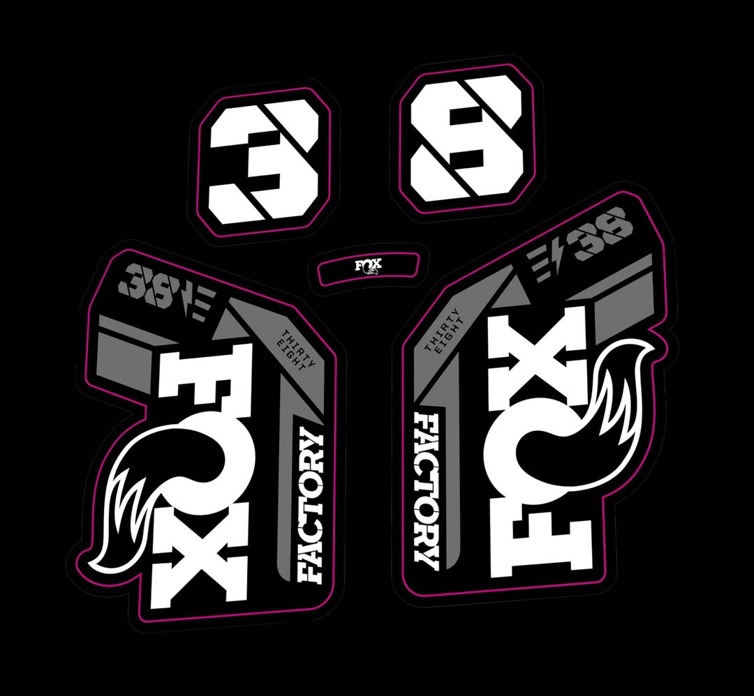 Fox 38 Factory Ebike Fork Decal Kit Sticker Mountain MTB Bike Downhill ...