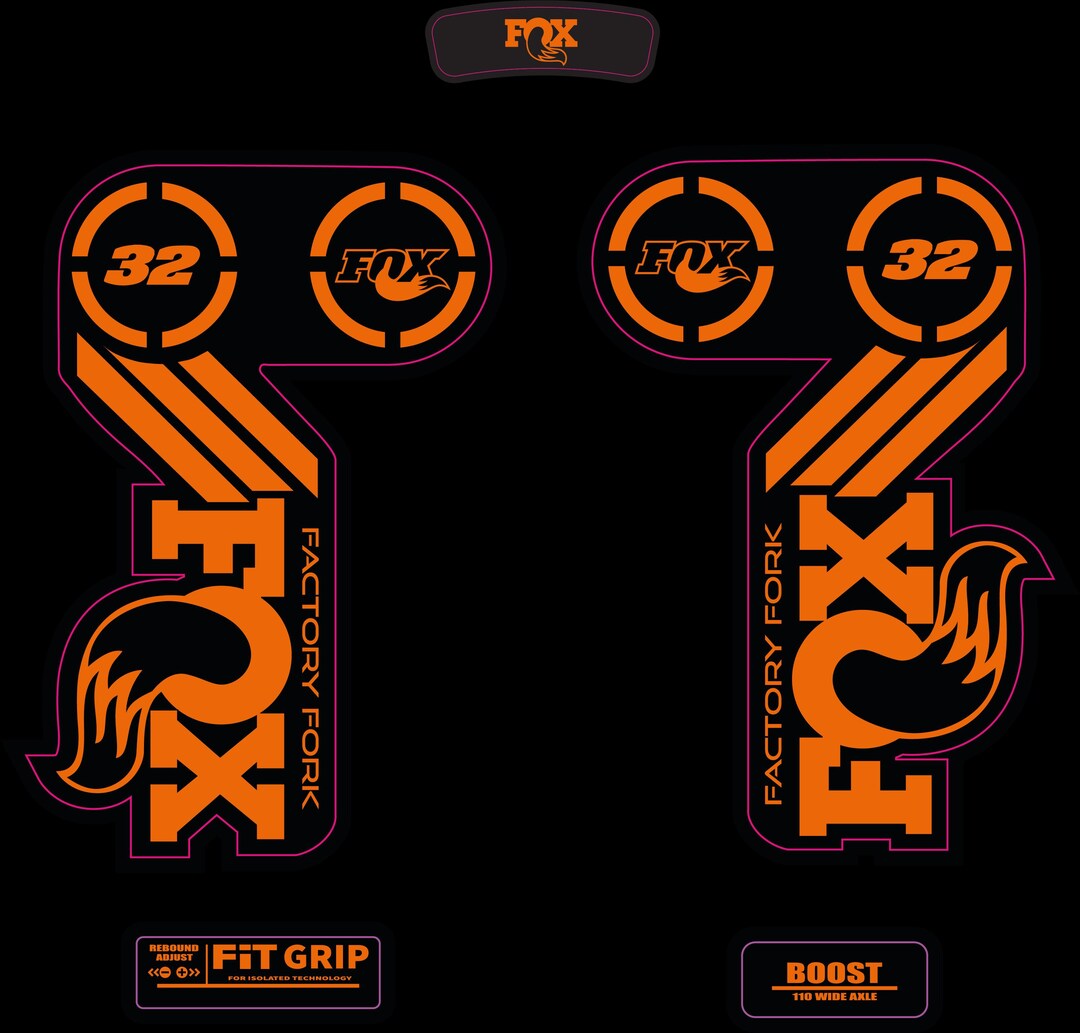 Fox 32 Factory Forks Decals Sticker Mountain MTB Bike Downhill Jump ...