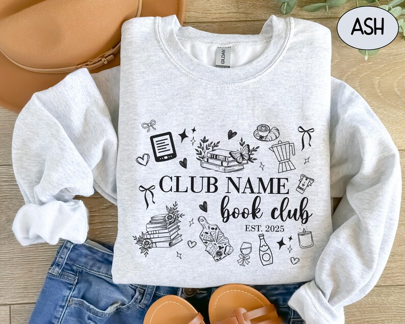 Comfort Colors® Custom Book Club Shirt Personalized Name Book Club for ...