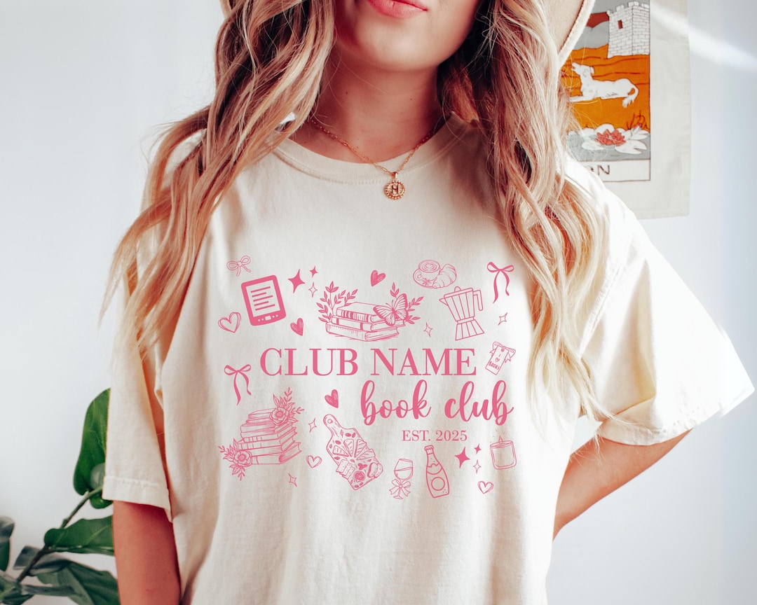 Comfort Colors® Custom Book Club Shirt Personalized Name Book Club for ...