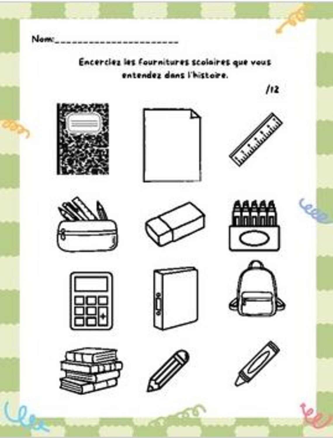 Back to School/ La Rentrée Scolaire French Listening Activity - Etsy