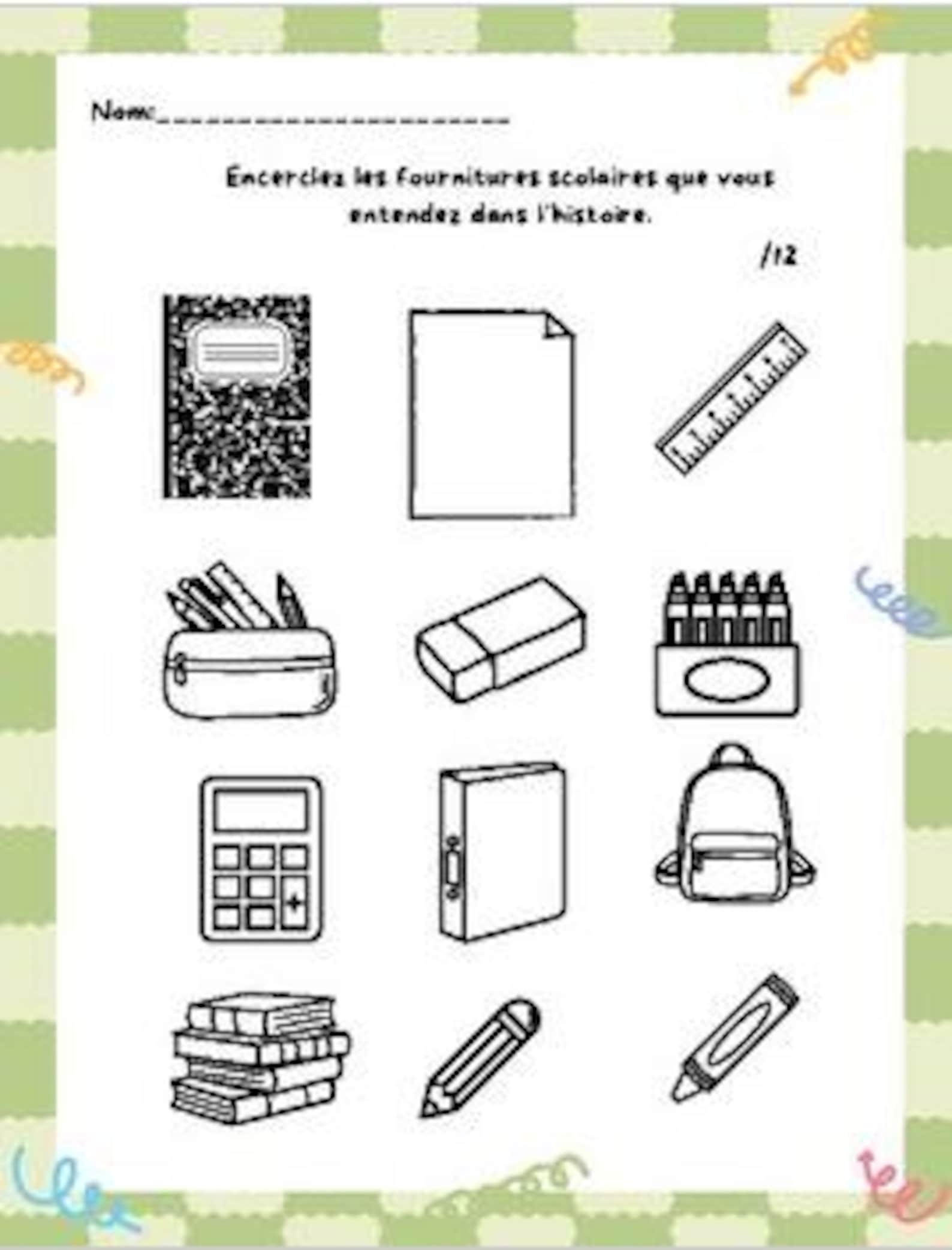 Back to School/ La Rentrée Scolaire French Listening Activity - Etsy