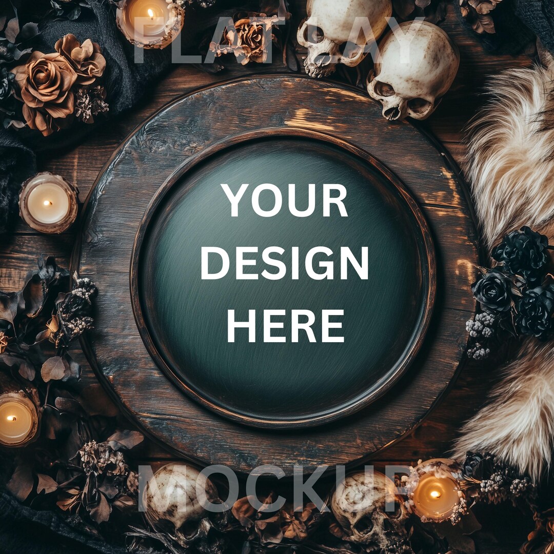 Goth Flat Lay Mock up 1 X JPEG Instant Download Vintage Skulls Flat Lay ...