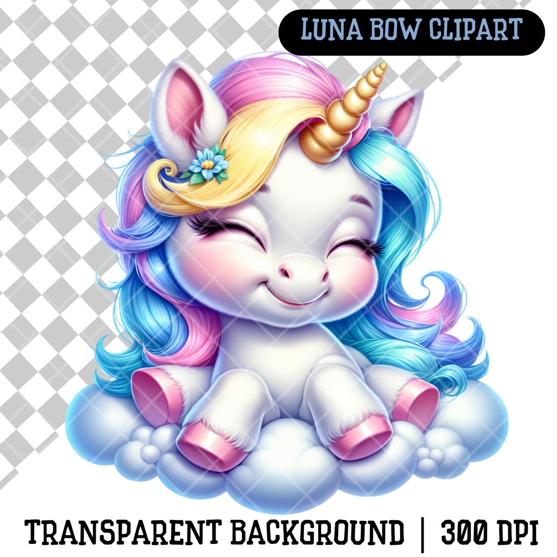 Pastel Unicorn Clipart Set Clipart Pack, Commercial Use, Pastel Rainbow ...
