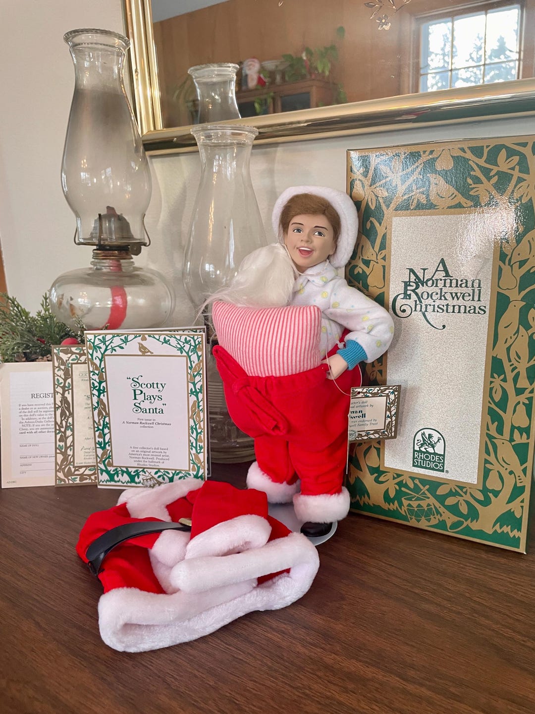 Norman Rockwell Collectible Doll- Scotty Plays Santa Complete in Box - Etsy