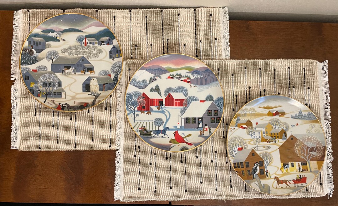 Betsy Bates World Book Annual Christmas Plates Set of 3 - Etsy