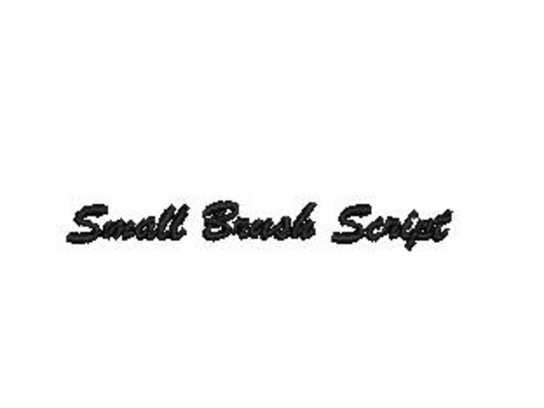 Small Brush Script - Wilcom Font .ESA - Etsy