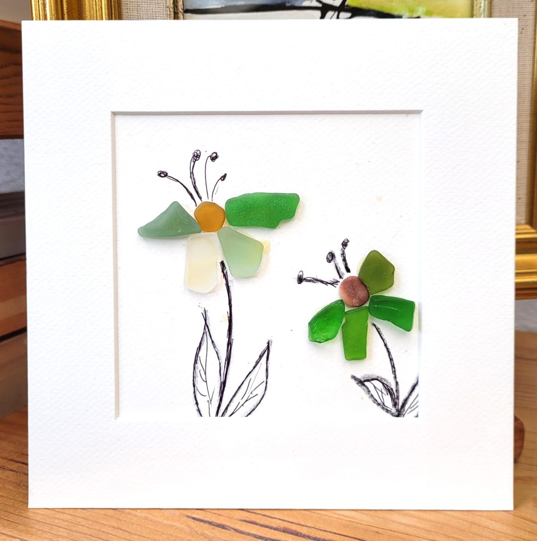 Art du verre de mer et des galets de la plage du Midi , fait main ...