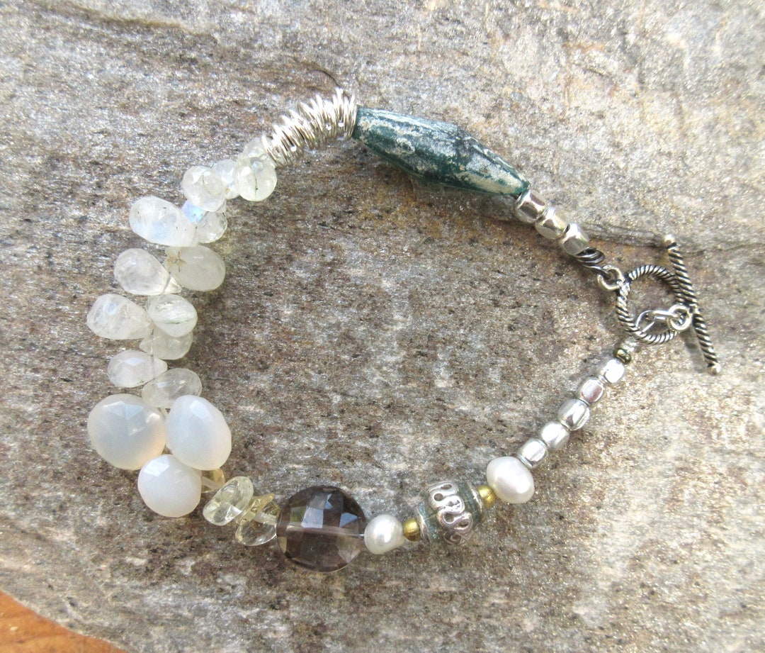 Boho Chic and Timeless Tribal Bracelet With Semi Precious Beads ...