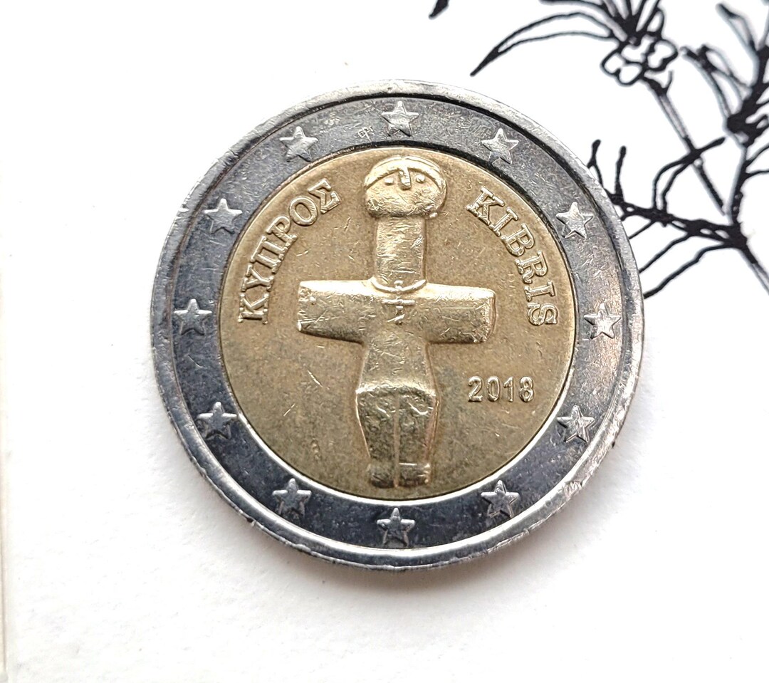 Collector's Coin: 2 Euro Cyprus Pomos Idol 2018 Depicting the Iconic ...