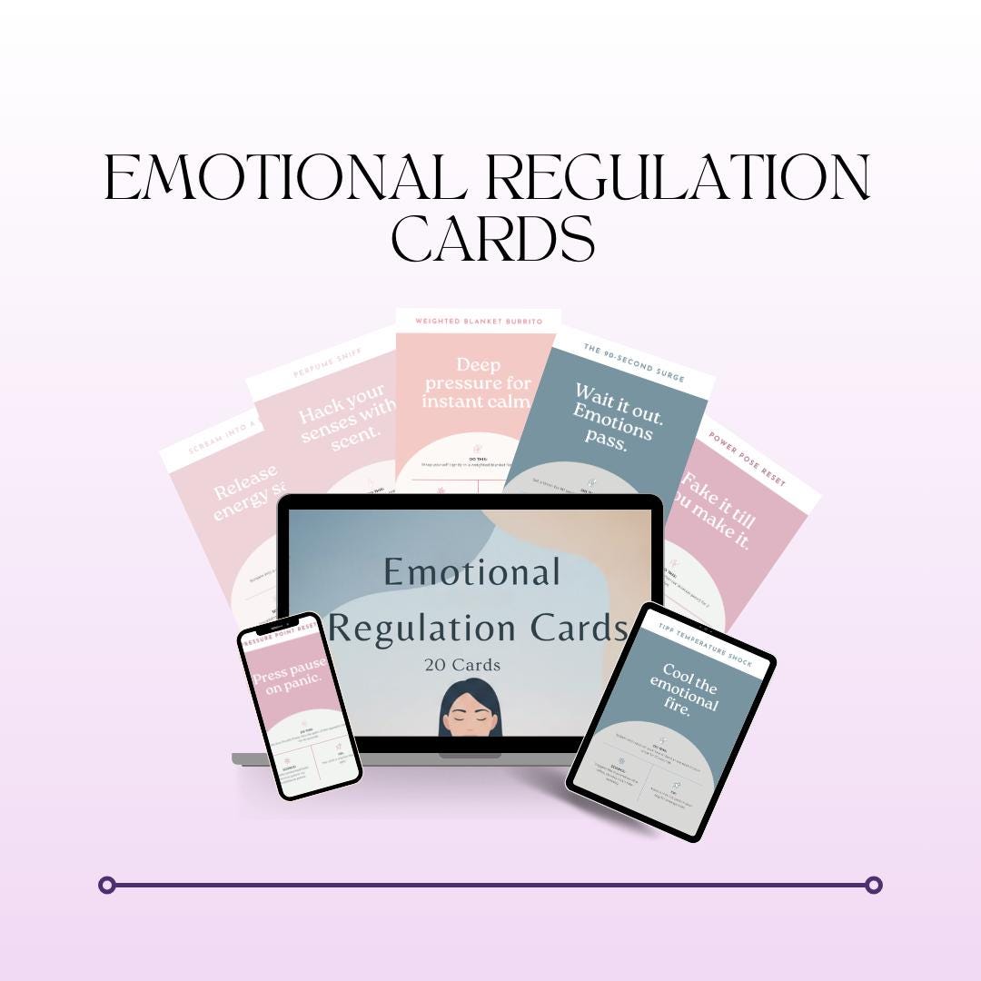Emotional Regulation Cards | 20 Printable Coping Skills Cards for ...