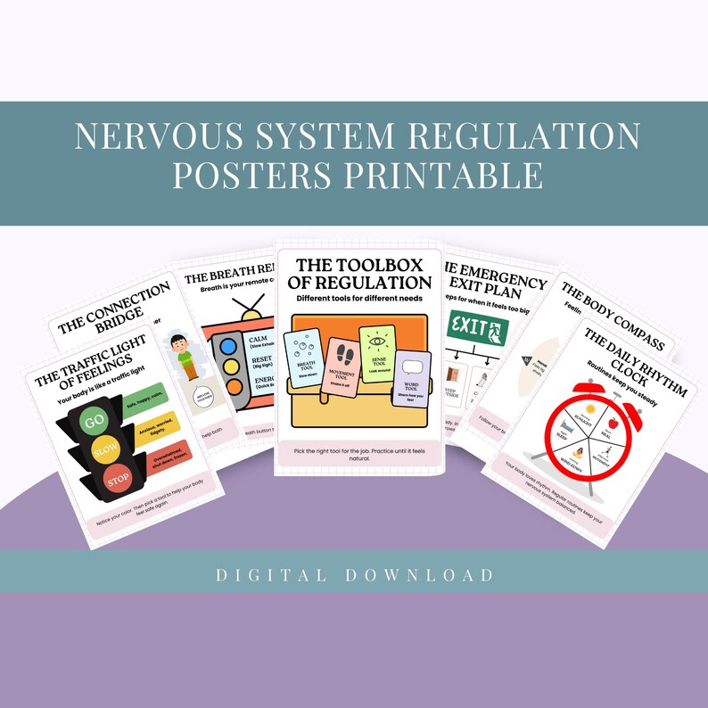 Nervous System Regulation Posters | SEL Classroom Decor (digital ...