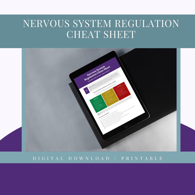 Nervous System Regulation Cheat Sheet | Polyvagal Ladder, Anxiety ...