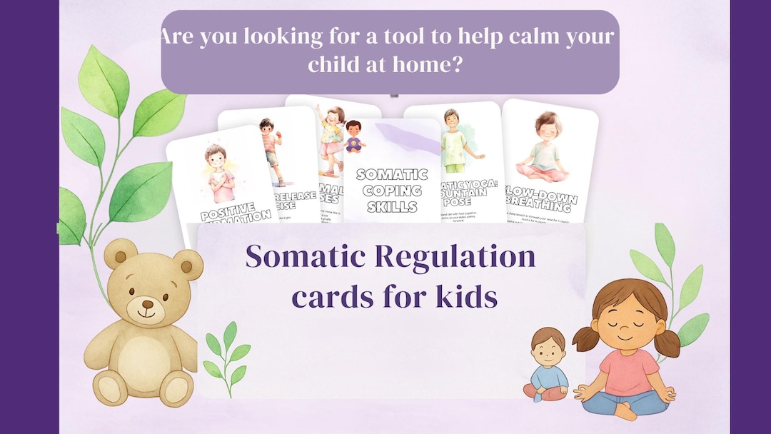 Somatic Regulation Cards for Kids | Calming Exercises (printable PDF ...
