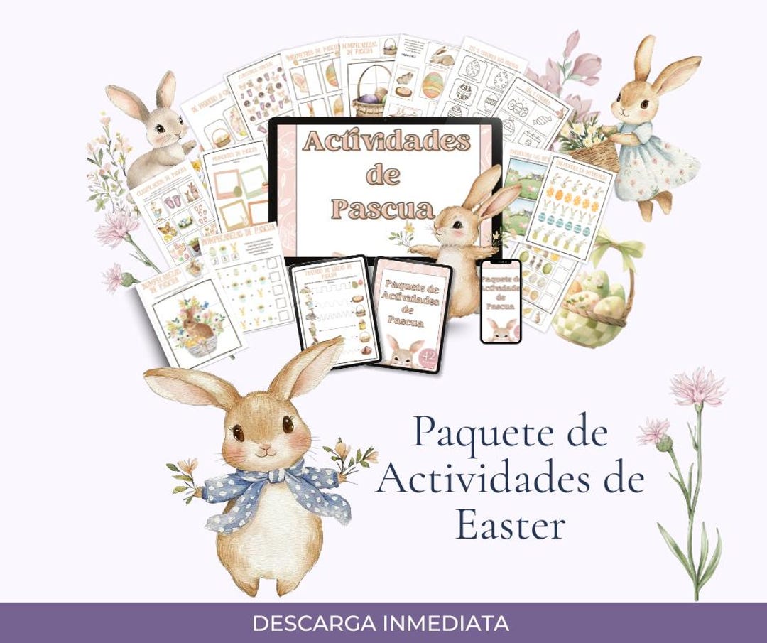 Paquete De Actividades De Pascua Para Niños | 42 Páginas Imprimibles En ...