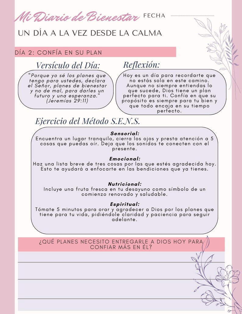 Diario De Bienestar De 90 Días | Planner Espiritual Y Terapéutico ...
