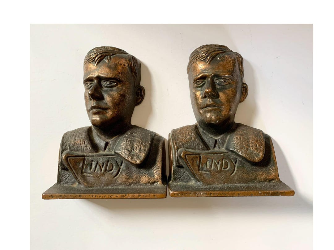 Charles Lindbergh, Lindy Bookends, Verona Foundry, Aviation History ...